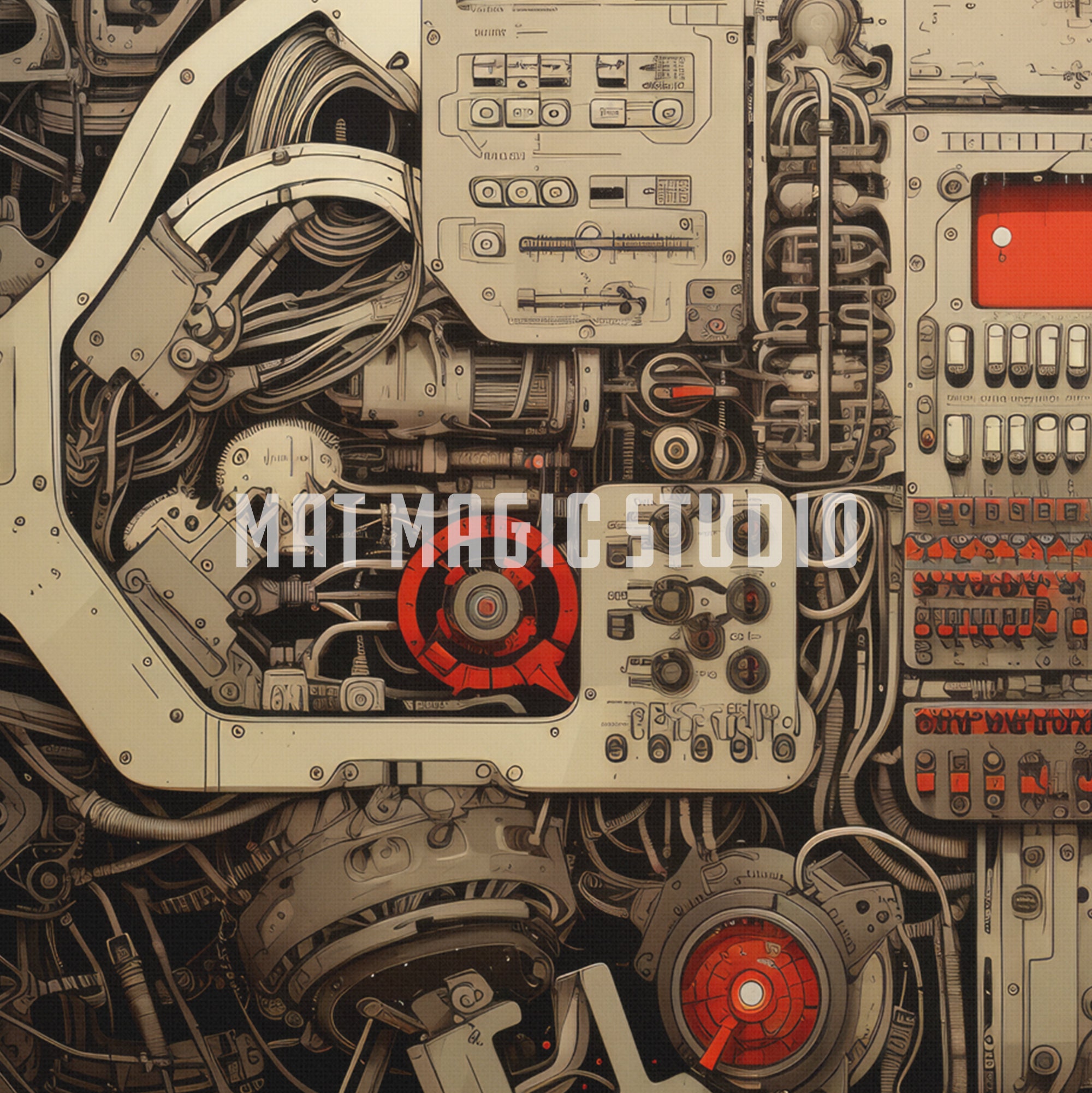 Retro Spaceship Controls Desk Mat - Machine Panel Gamer Pad - Etsy