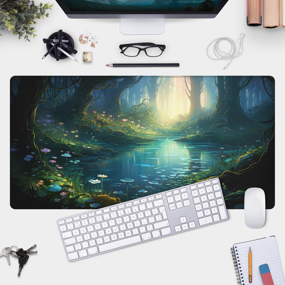 Mystic Forest Mousepad XL - Woodland Mouse Pad for Gaming - Cute Forest ...