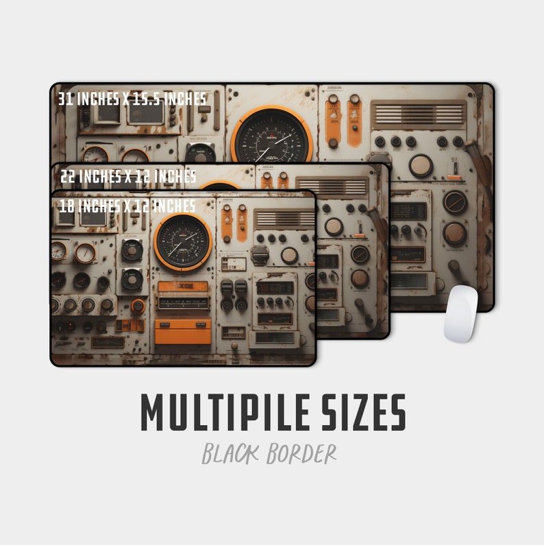 Retro Spacecraft Control Panel Desk Mat - XXL Mousepad for Sci-fi ...