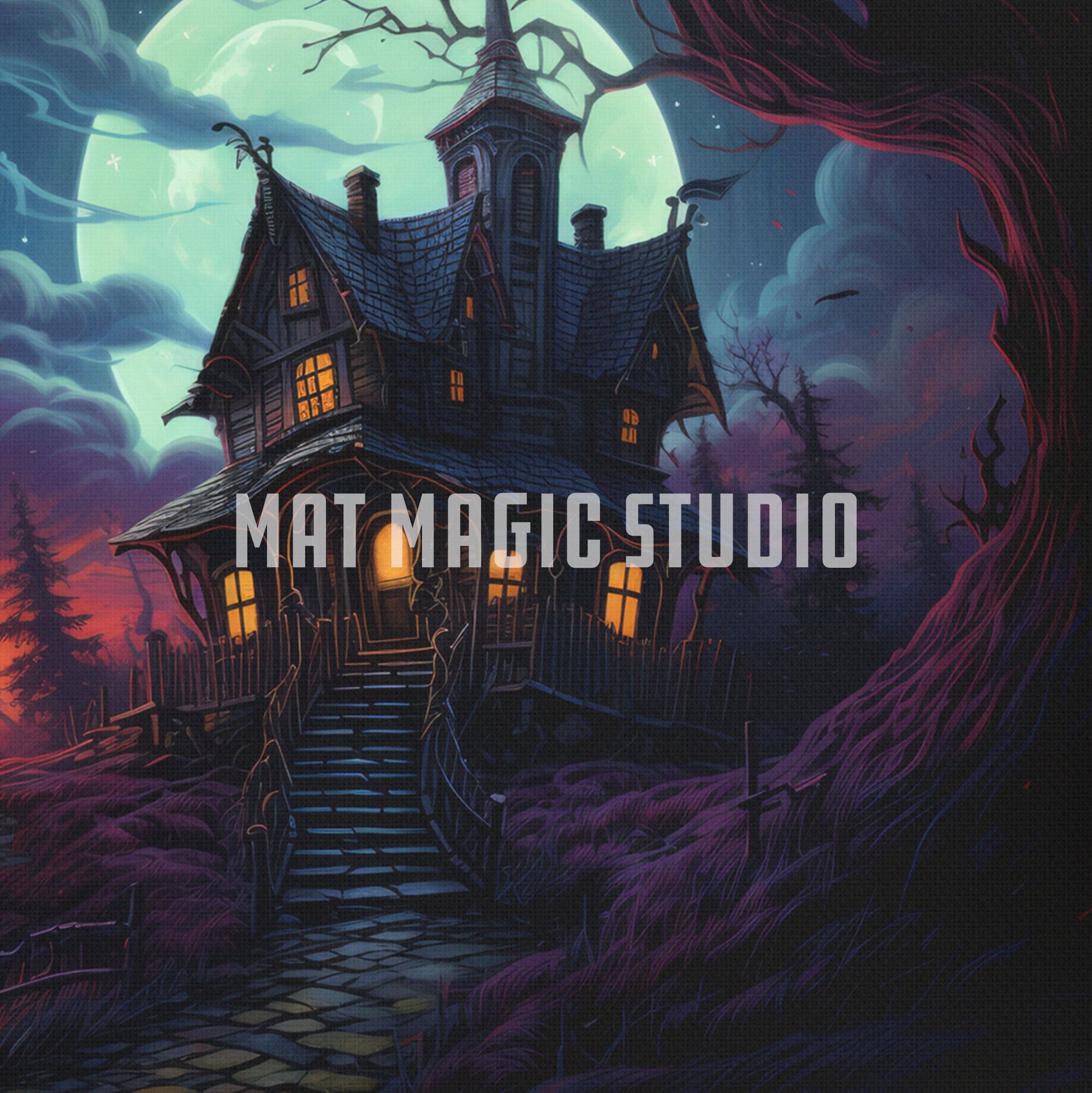 Scary Mansion Desk Mat - Haunted Gothic Mousepad for Macabre Office ...