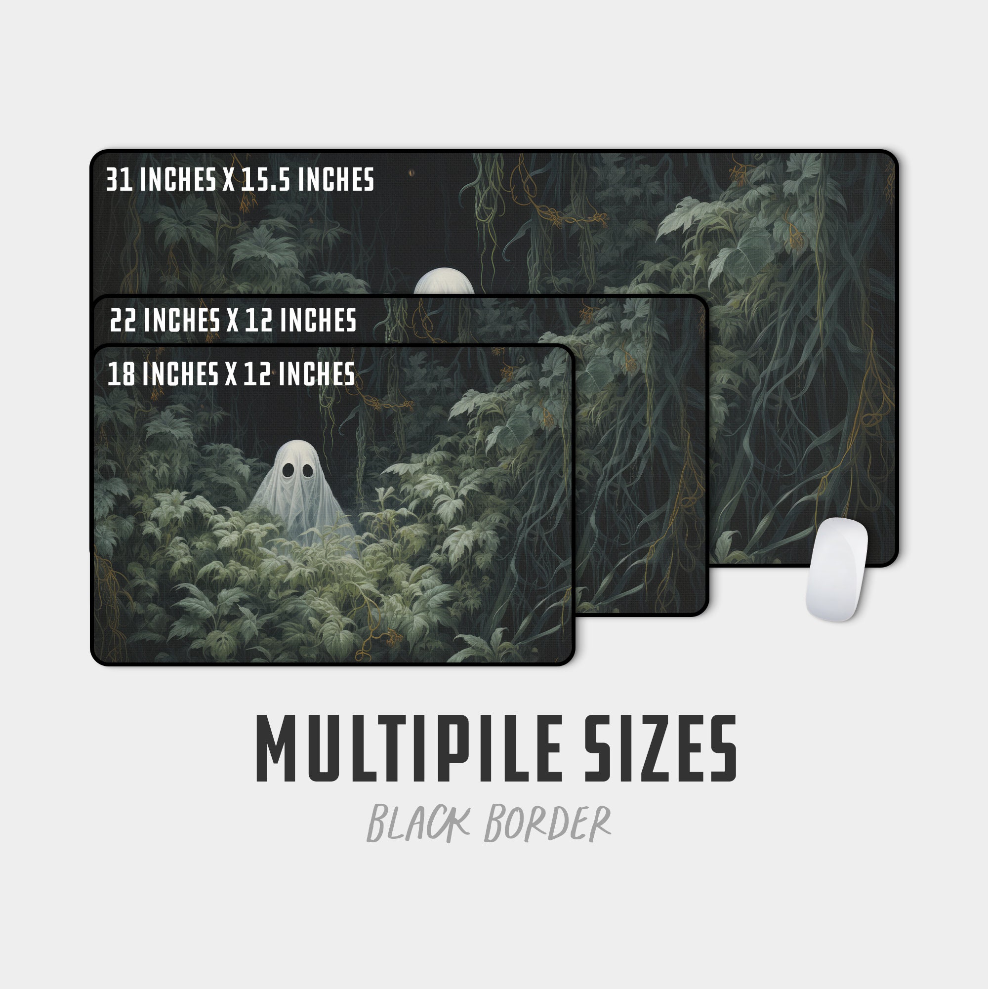 Classic Ghost Desk Mat Gamer Pad and Mouse Pad for Spooky - Etsy