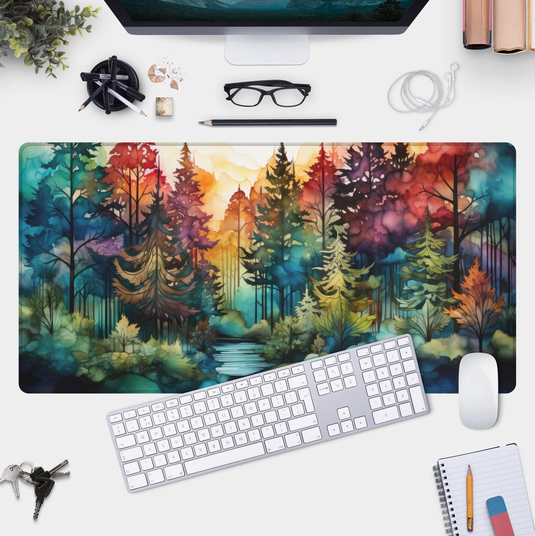 Mystic Forest Gaming Desk Mat: Nature-inspired Mouse Pad - Etsy