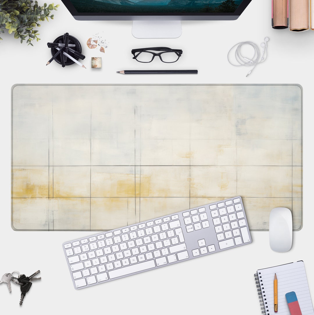 Minimal Grunge Desk Mat - Designer Aesthetic Gamer Pad With Subtle ...