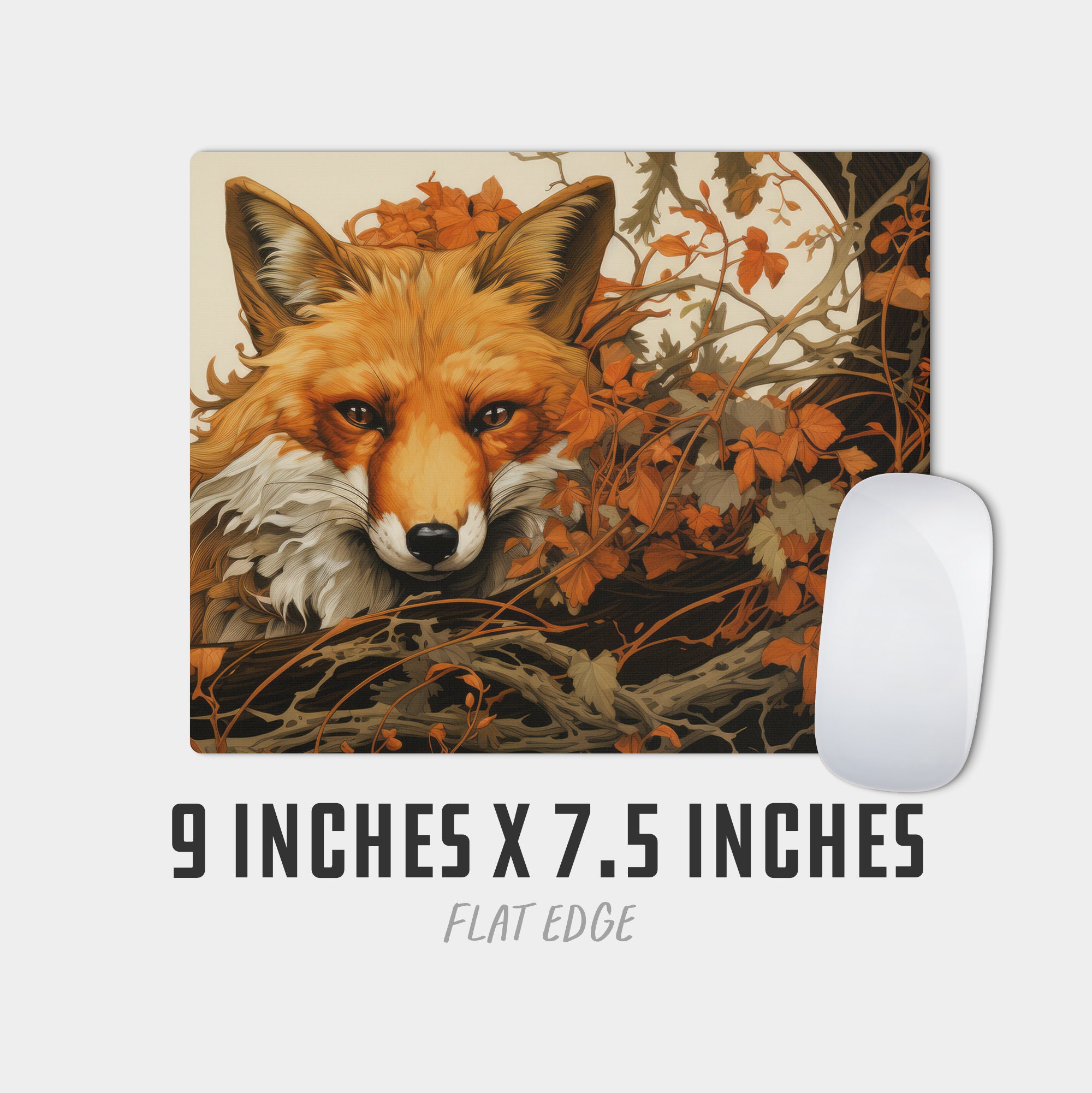 Cute Fox Mouse Pad Nature Landscape Desk Mat Gamer Pad - Etsy