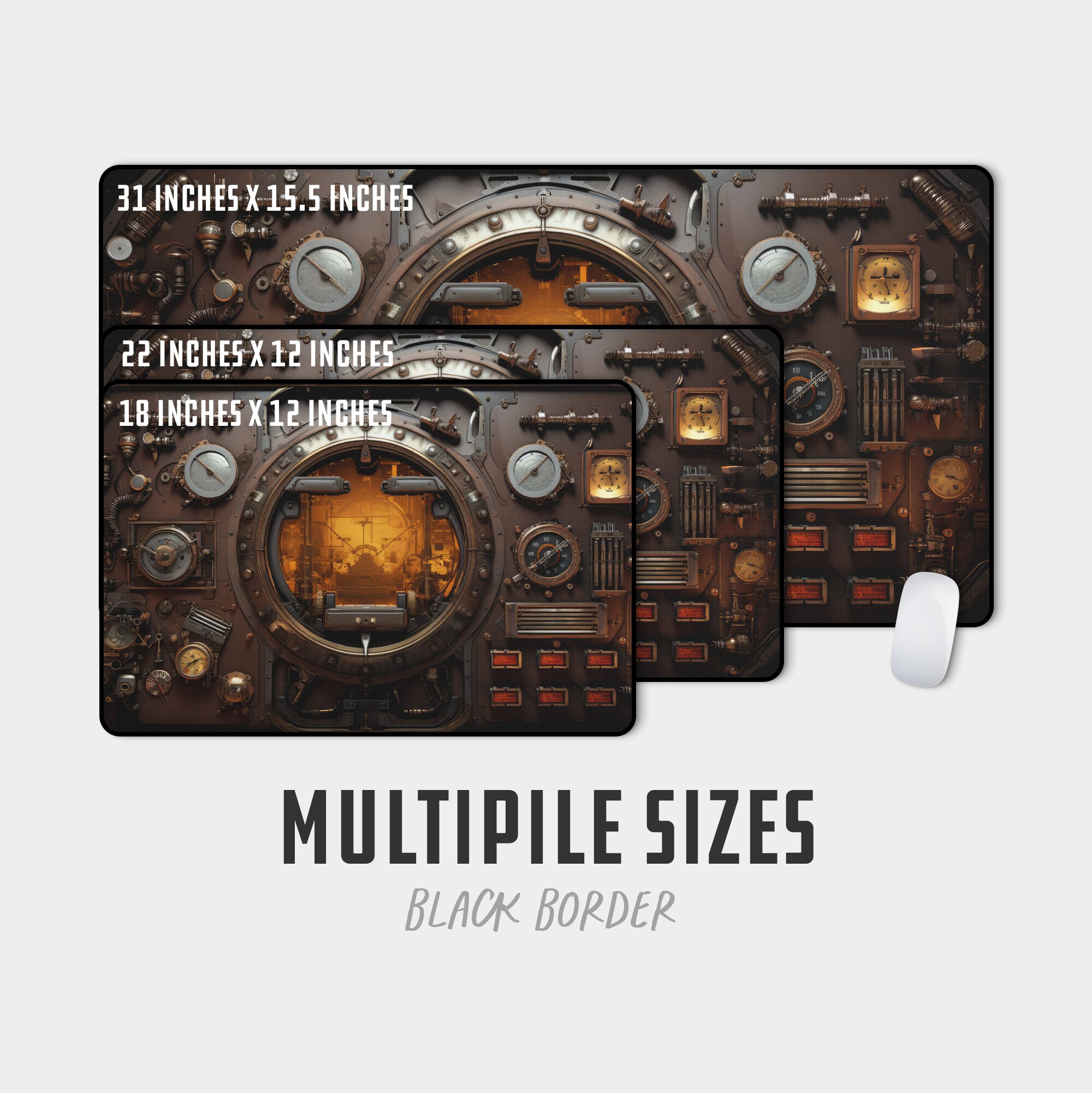 Steampunk Desk Mat Extended Mouse Pad With Steampunk Control Panel - Etsy