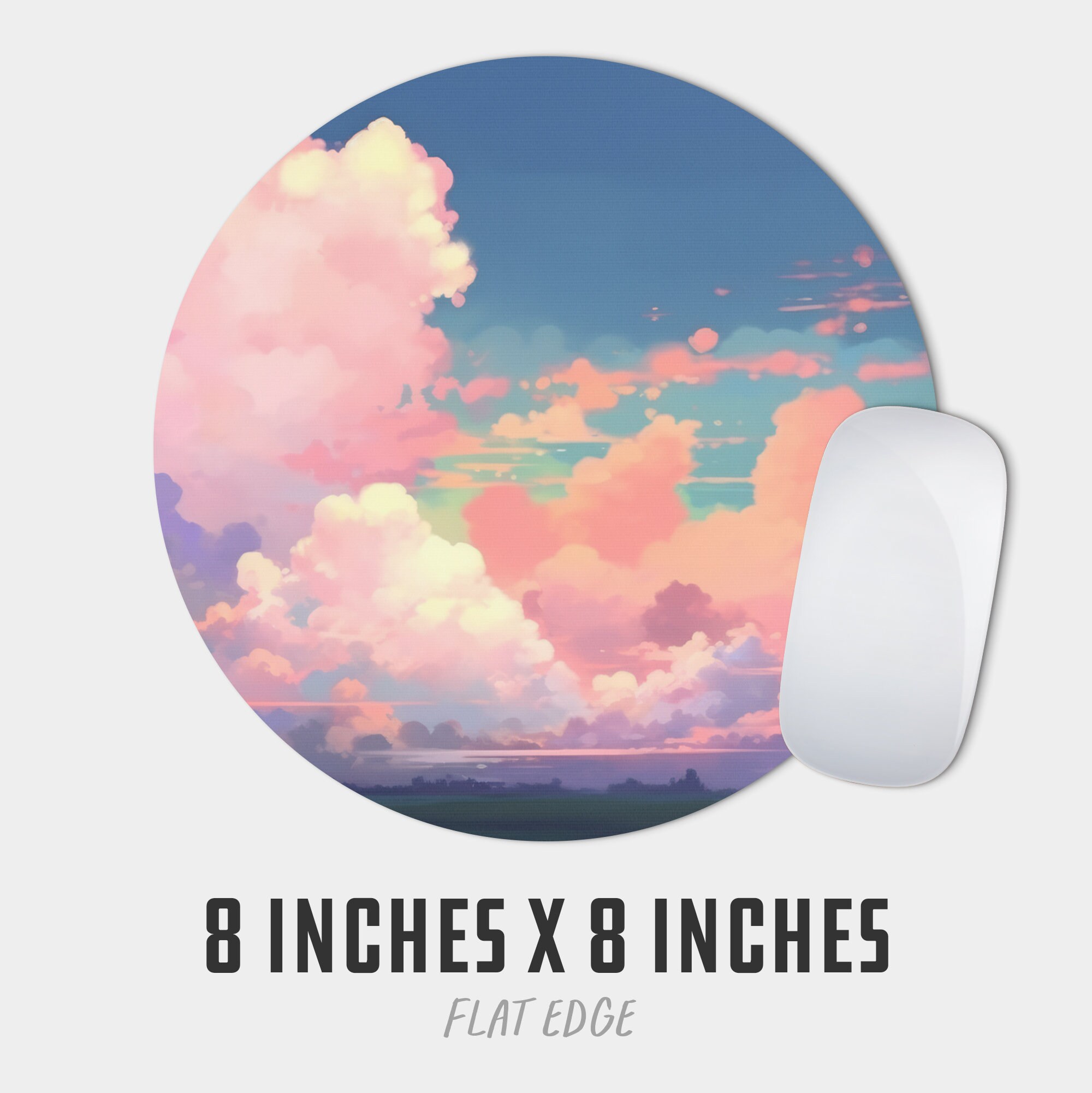 Pastel Anime Desk Mat Kawaii Cloud Mouse Pad for Aesthetic - Etsy