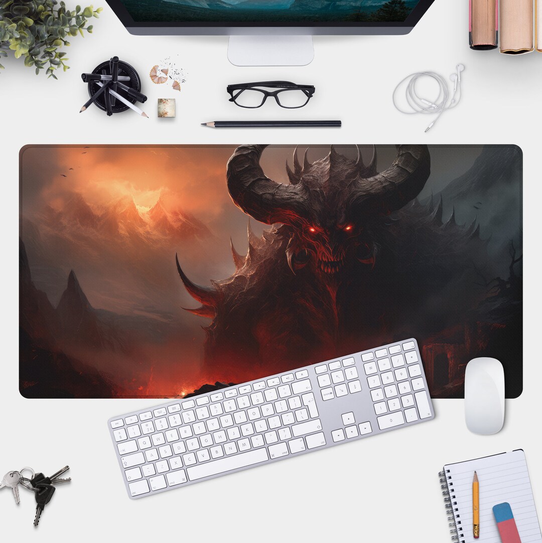 Diablo XL Mouse Pad - Hellish Devil Monster Gaming Desk Mat for Gamers ...