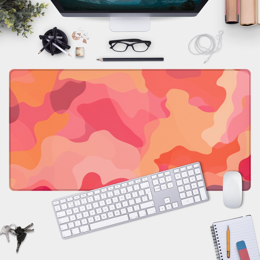 Pink Camo Desk Pad: Trendy Gamer Workspace Mat - Etsy