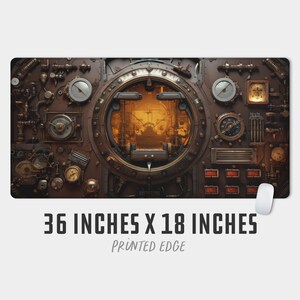 Steampunk Desk Mat - Extended Mouse Pad With Steampunk Control Panel - Etsy