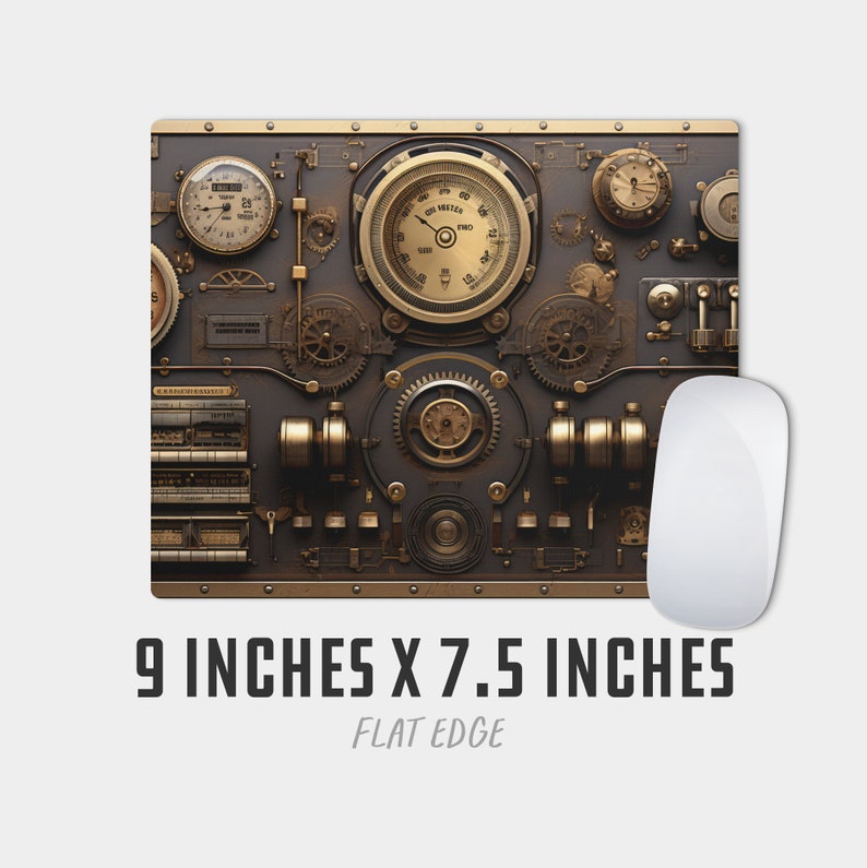 Steampunk Panel Desk Mat - Vintage Machine Controls - Large Mouse Pad ...