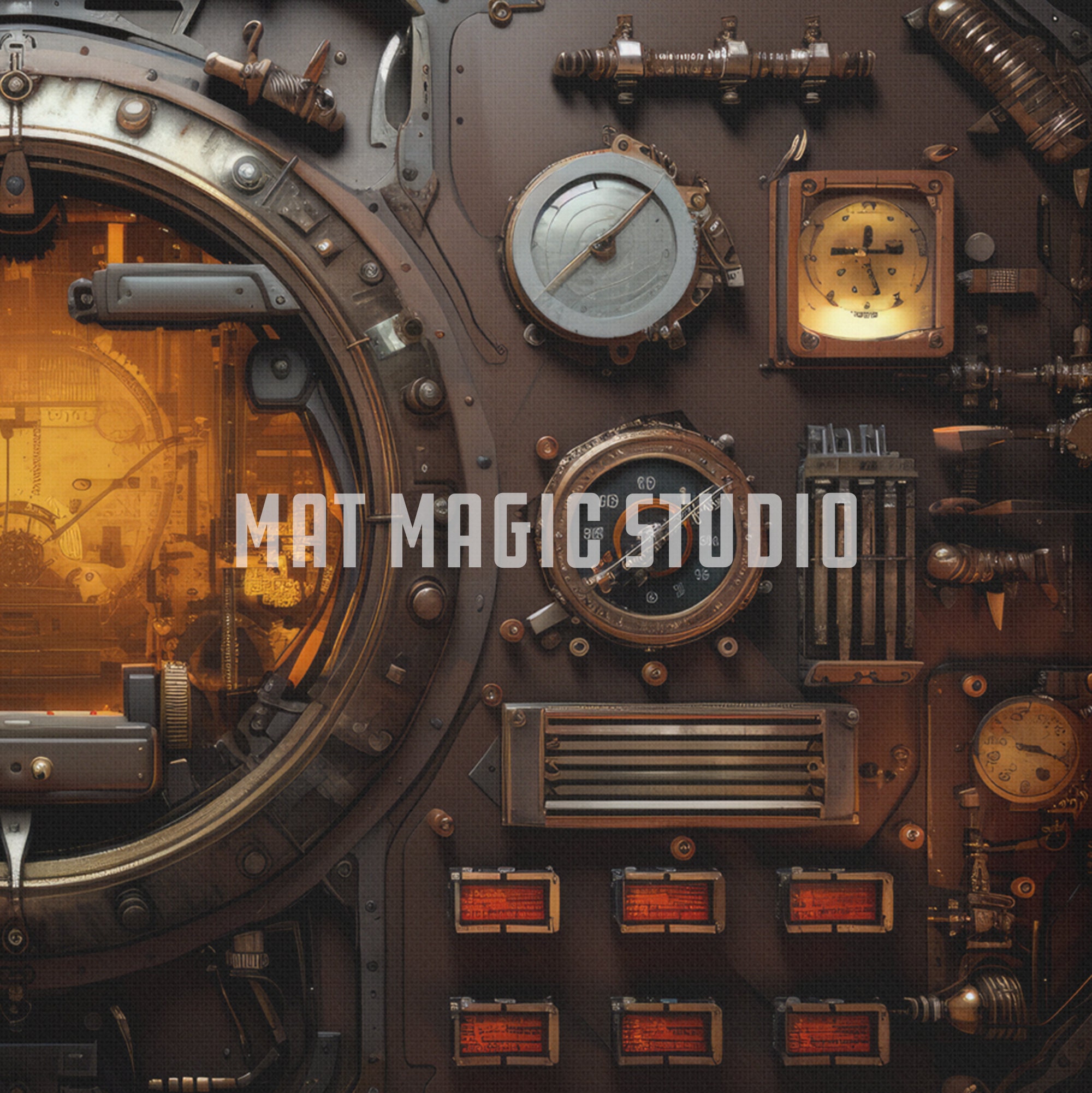 Steampunk Desk Mat - Extended Mouse Pad With Steampunk Control Panel - Etsy