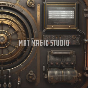 Steampunk Computer Panel Desk Mat | Victorian Era Machine Design Gamer ...