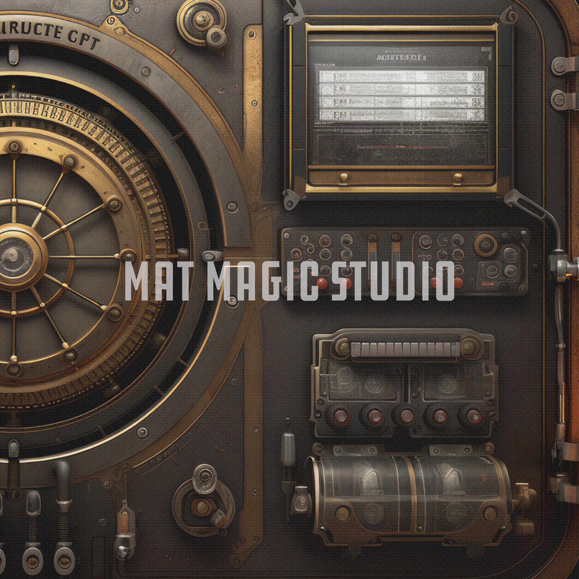 Steampunk Computer Panel Desk Mat | Victorian Era Machine Design Gamer ...