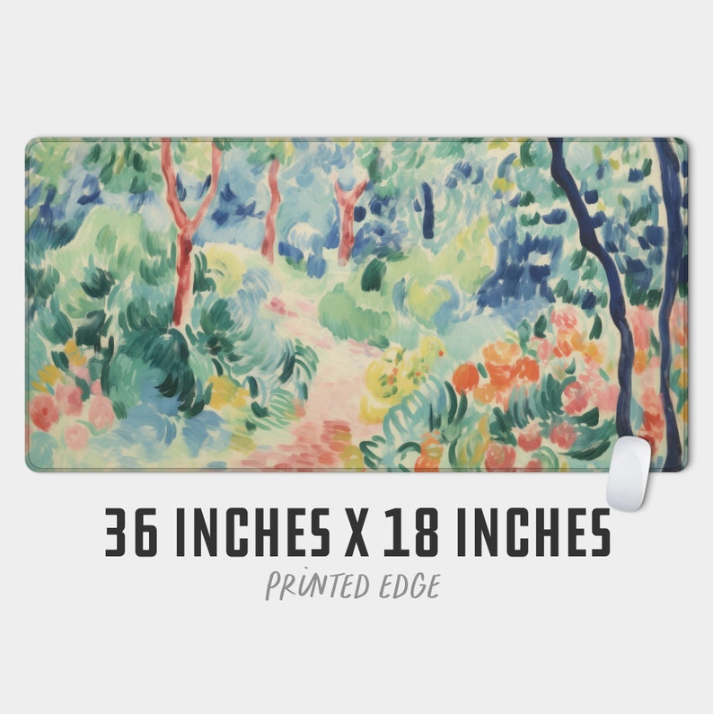 Henri Matisse Print Extend Desk Mat, Forest Landscape Extra Large Mousepad - Etsy