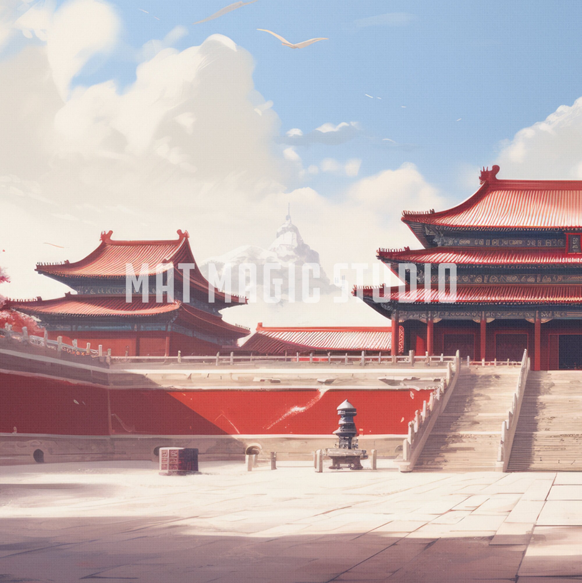 Ancient Japanese Palace - Asian Castle Inspired Gamer Pad - Etsy