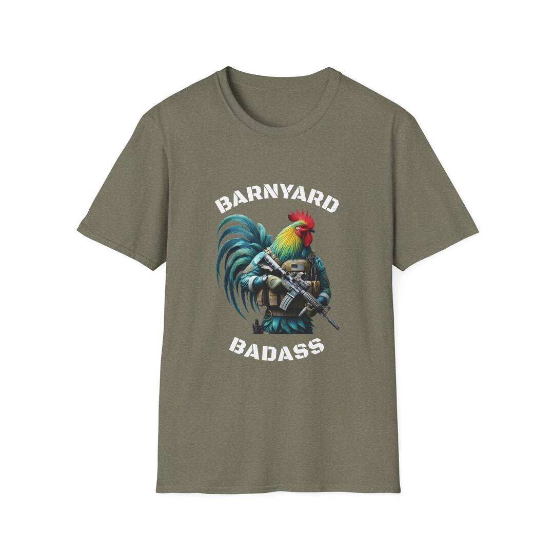 Barnyard Badass Tactical Rooster T-shirt: Unleash Your Inner Warrior ...