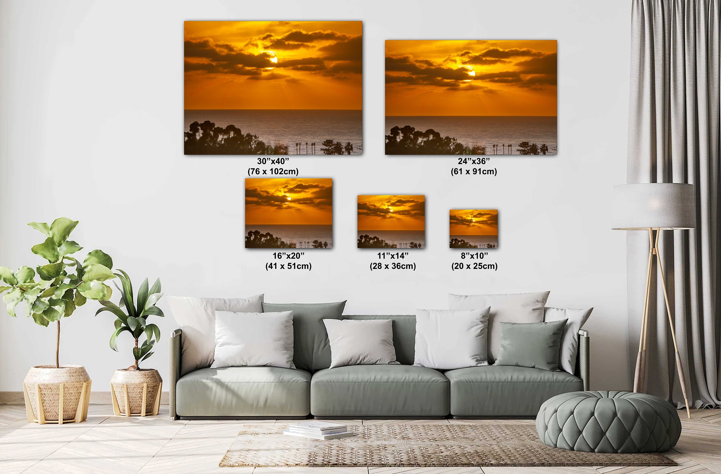 Sunset Crossing Clouds, La Jolla, CA, San Diego - Etsy