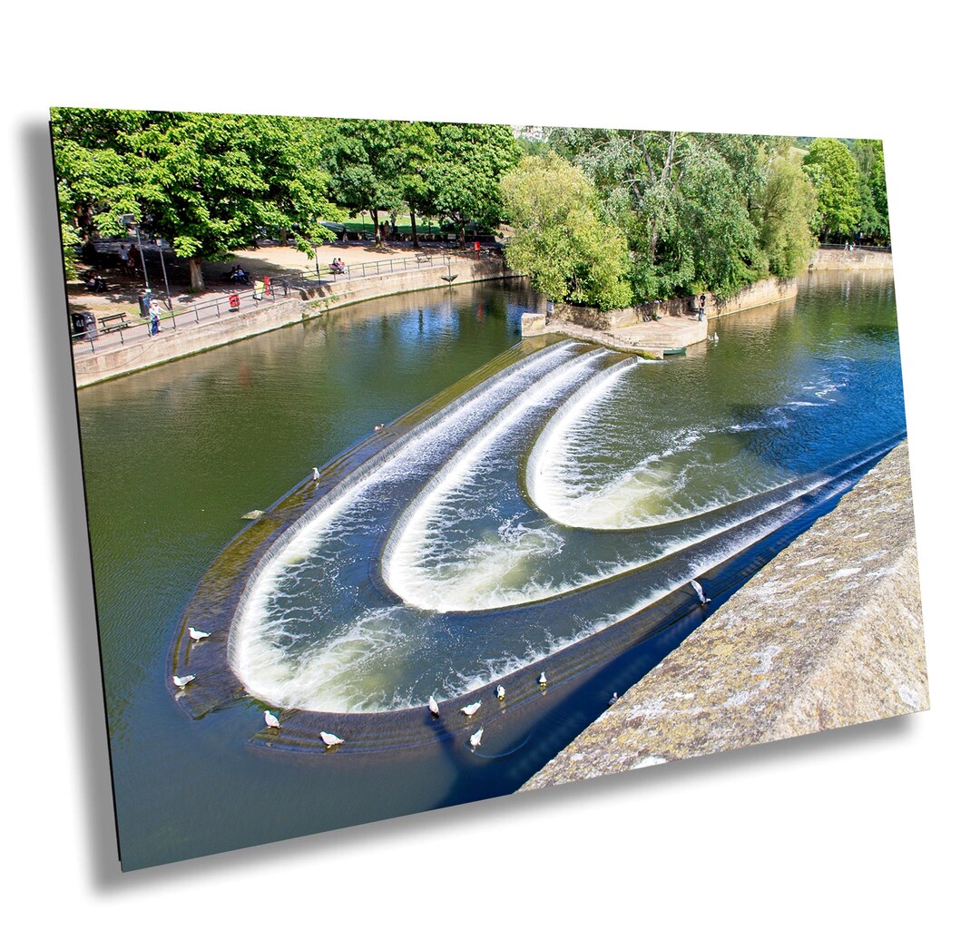 Pond With Waterfall and Swans in Bath, UK - Etsy