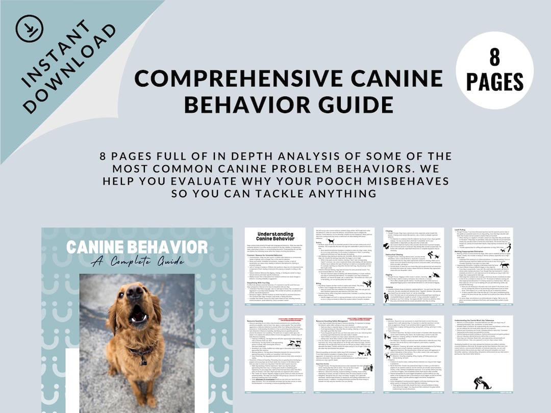 Comprehensive Canine Behavior Guide | Dog Training | Pet Parenting ...