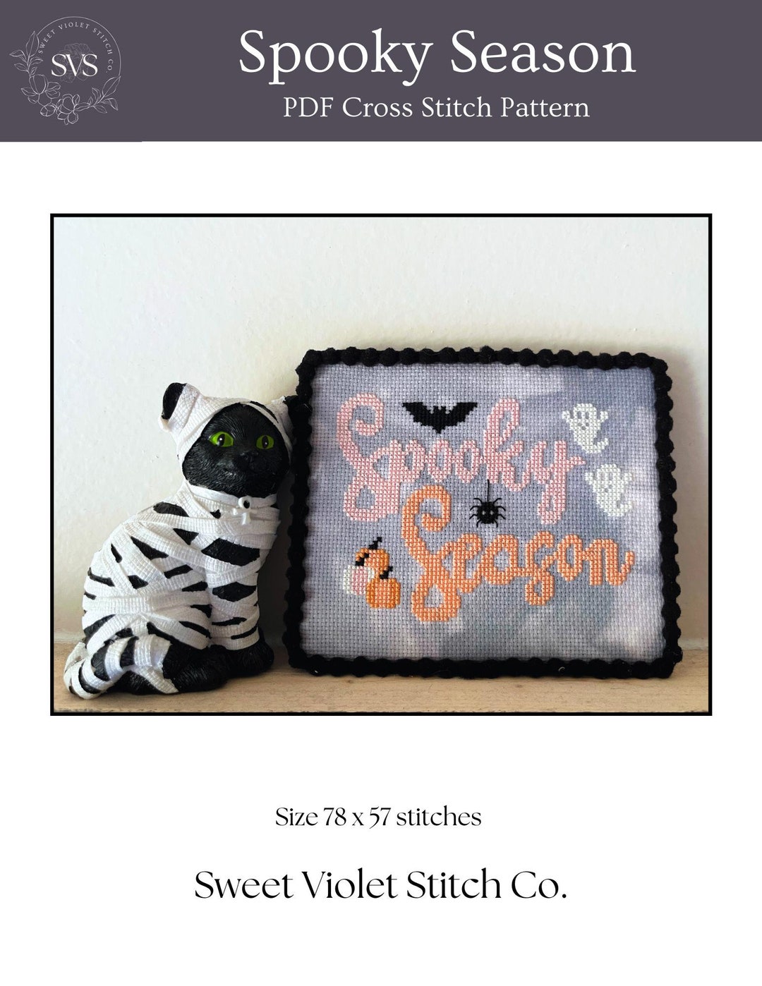 Spooky Season - PDF Cross Stitch Pattern - PDF Pattern - Stitching ...