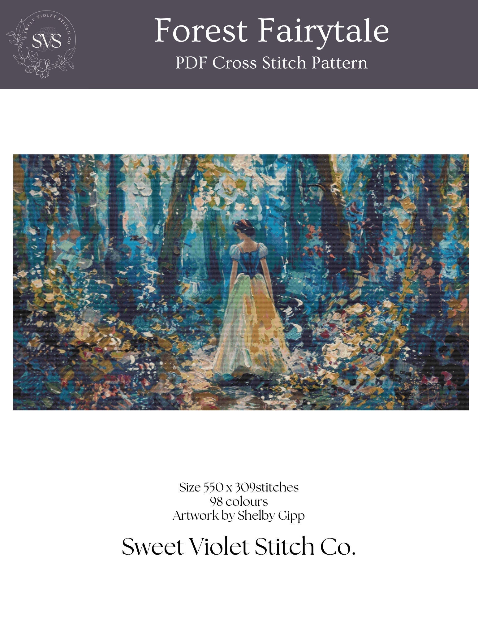 Forest Fairytale - Cross Stitch Pattern - Full Coverage - PDF Digital ...