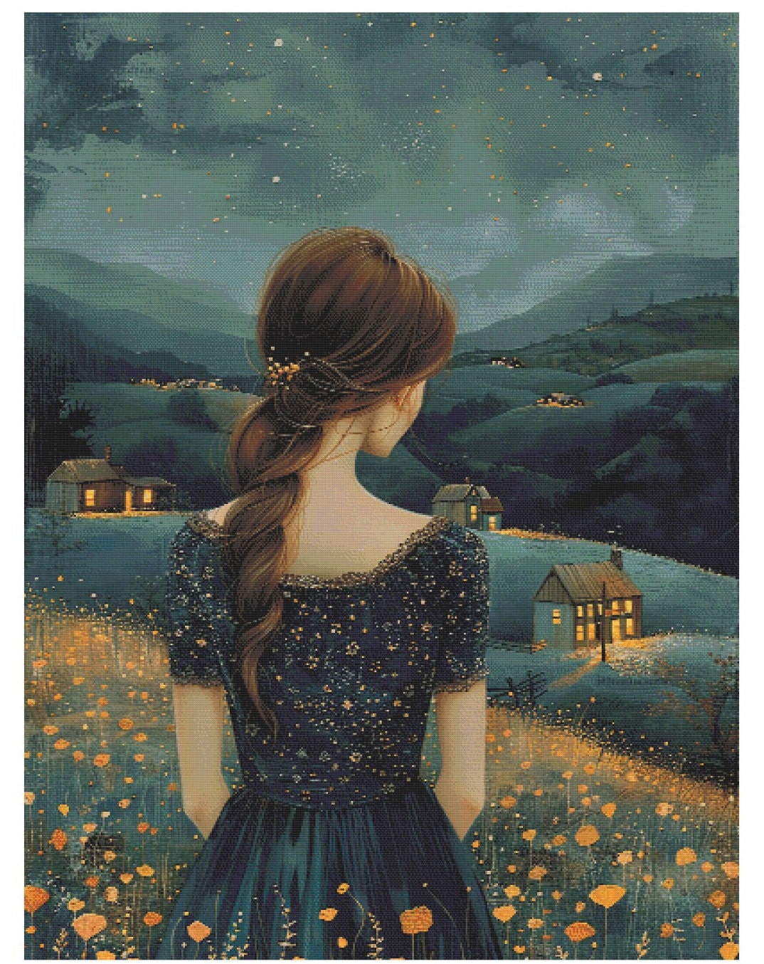 Midnight Watch - Cross Stitch Pattern - Full Coverage - PDF Digital ...