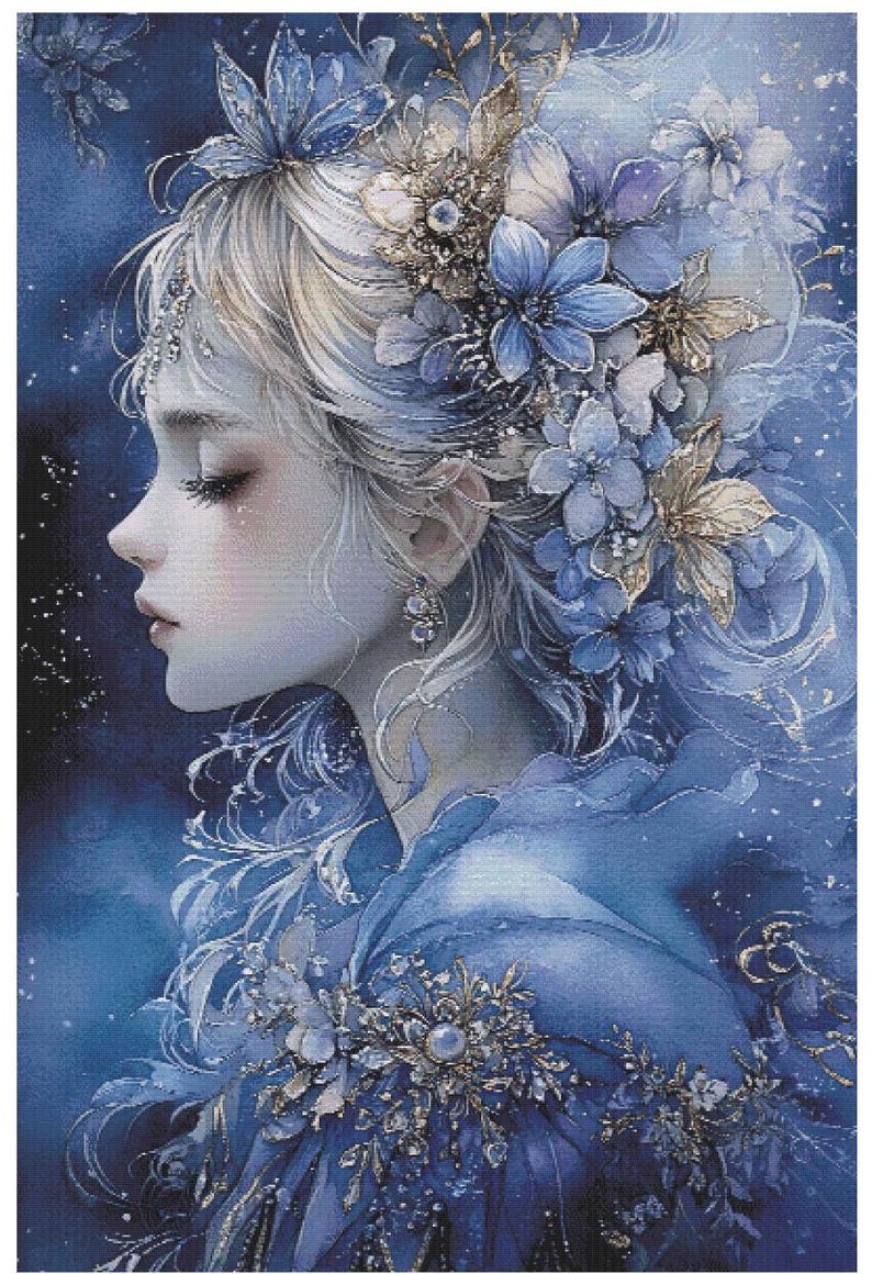 Ethereal Princess - Cross Stitch Pattern - Full Coverage - PDF Digital ...