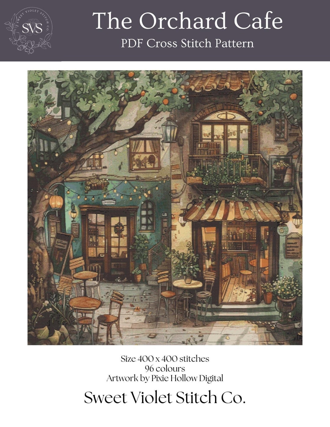 The Orchard Cafe - Cross Stitch Pattern - Full Coverage - PDF Digital ...