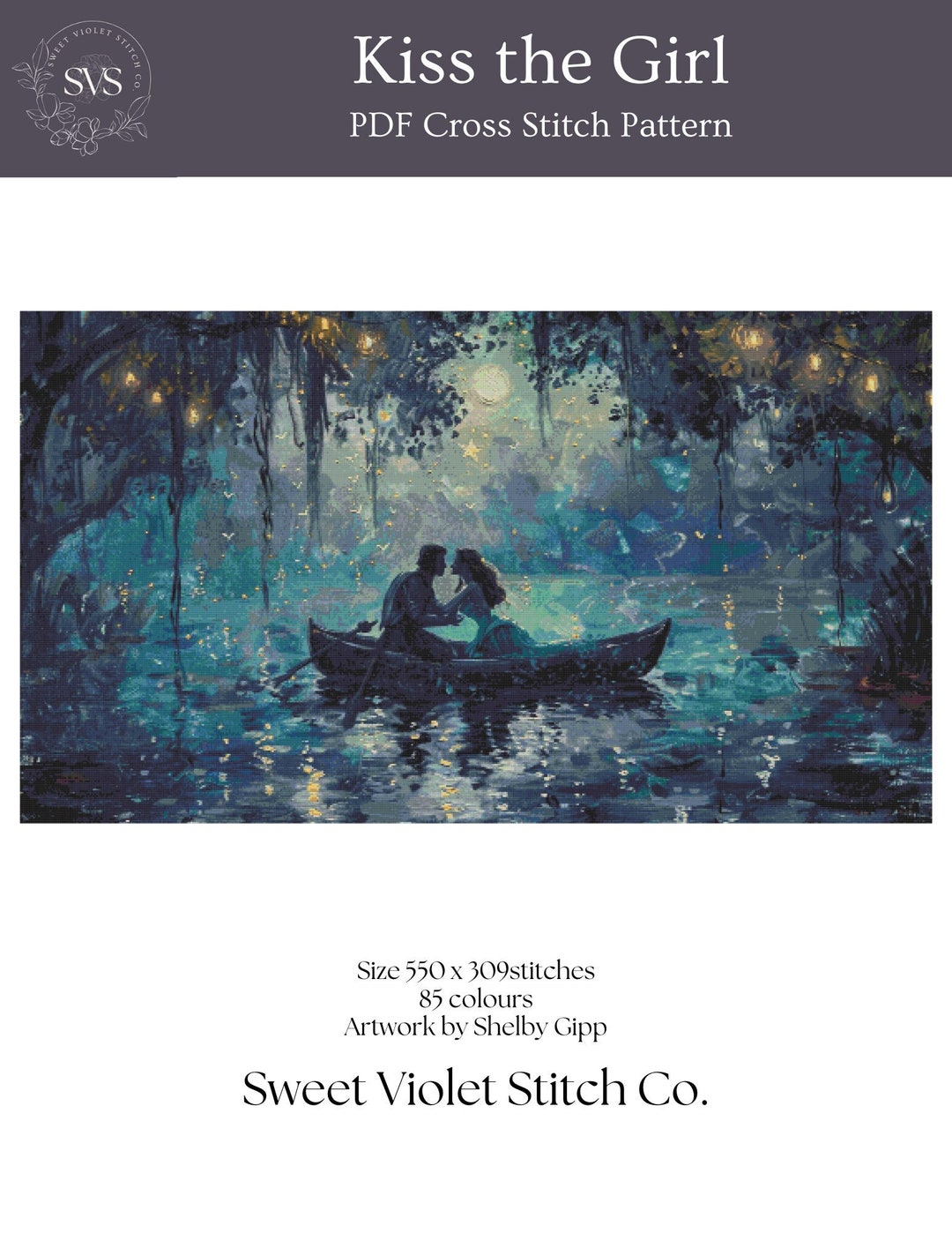 Kiss the Girl - Cross Stitch Pattern - Full Coverage - PDF Digital ...