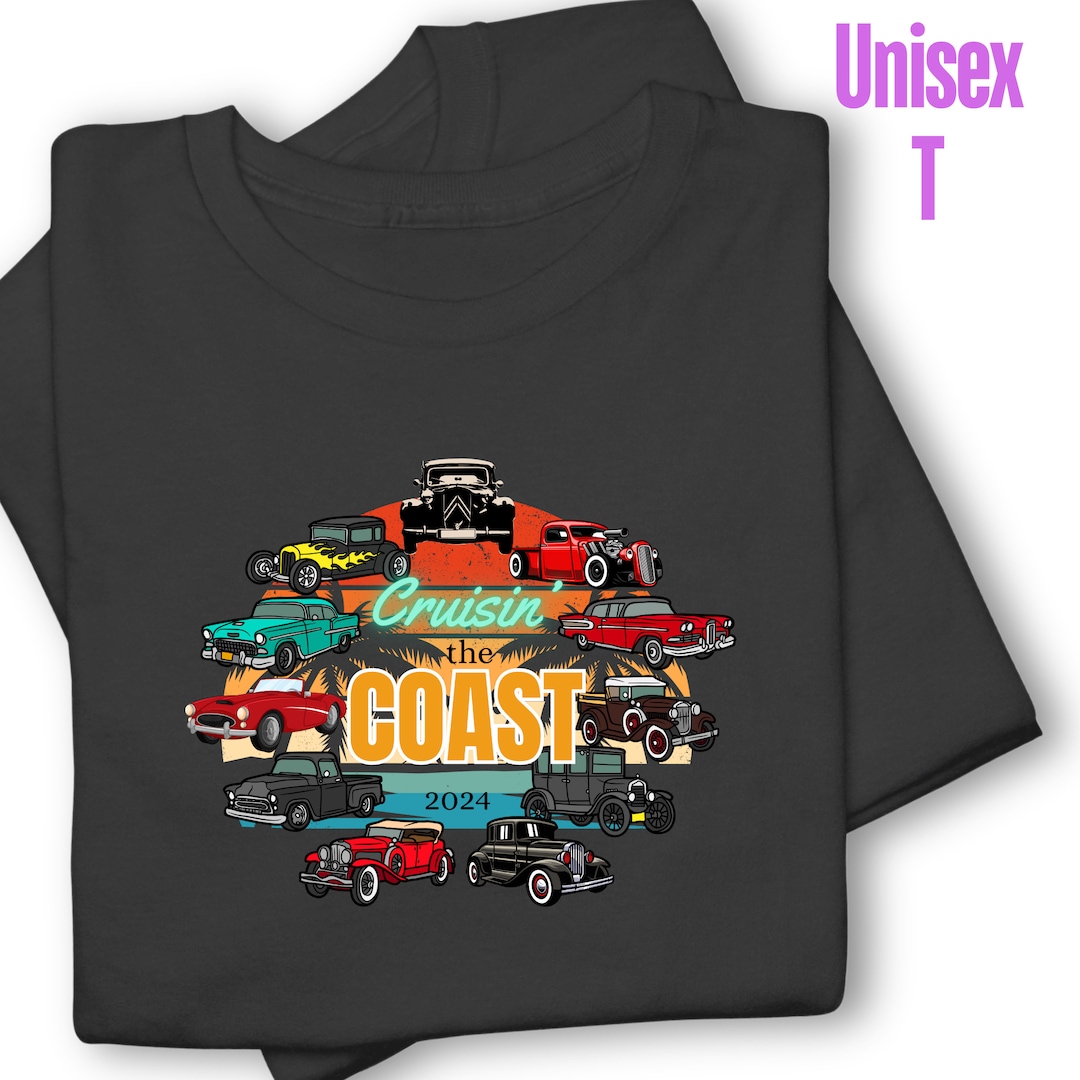 Cruisin the Coast T-shirt, Cruising the Coast Shirt, MS Gulf Coast Classic Car Show Tee, Car ...