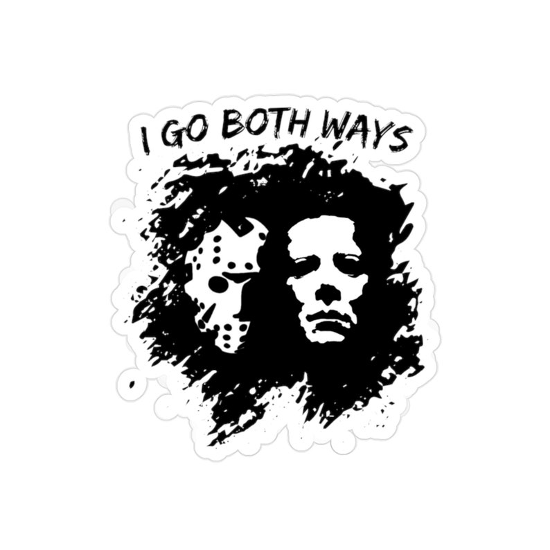 Michael Myers and Jason Voorhees Transparent Outdoor Sticker, Die-cut ...