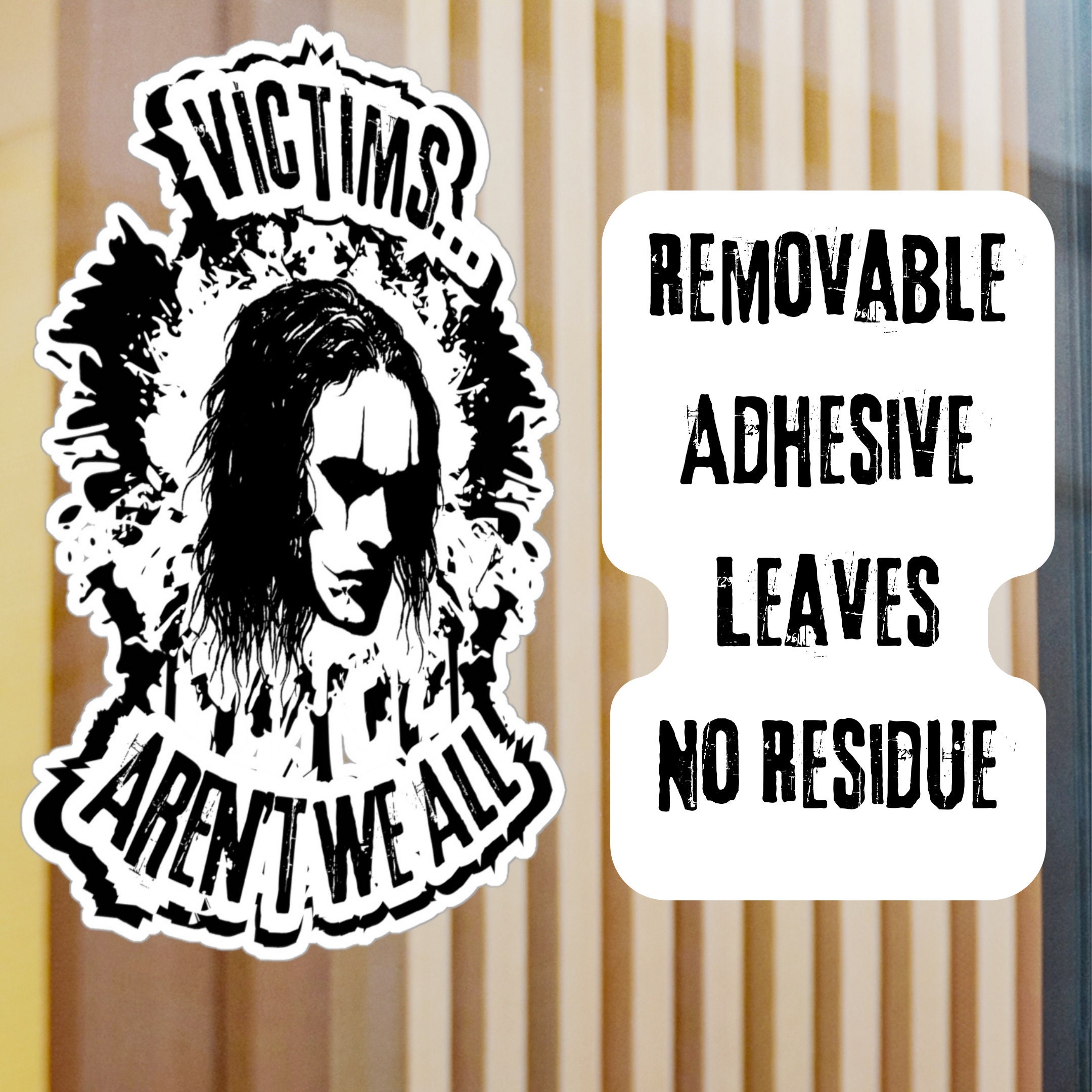 The Crow Vinyl Sticker, Crow Movie Decal, Brandon Lee, Eric Draven ...