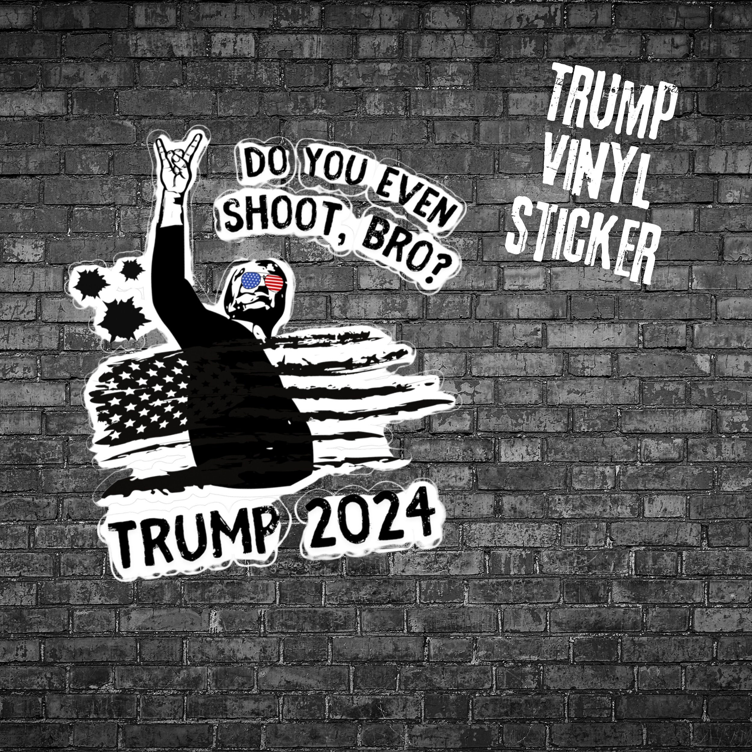 Trump Vinyl Car Sticker, Funny Trump Sticker, Trump Car Decal ...