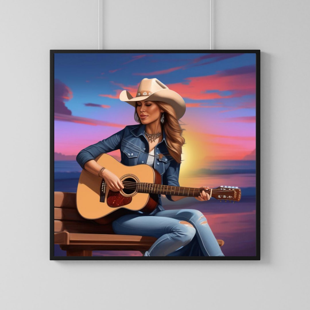 Coastal Cowgirl Printable Poster Print, Boots Trendy, Preppy Cowgirl ...