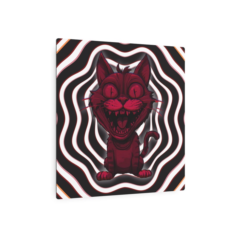 Psychedelic Weirdcore Cat Decor, Vaporwaveaesthetic, Trippy Alt Wall ...