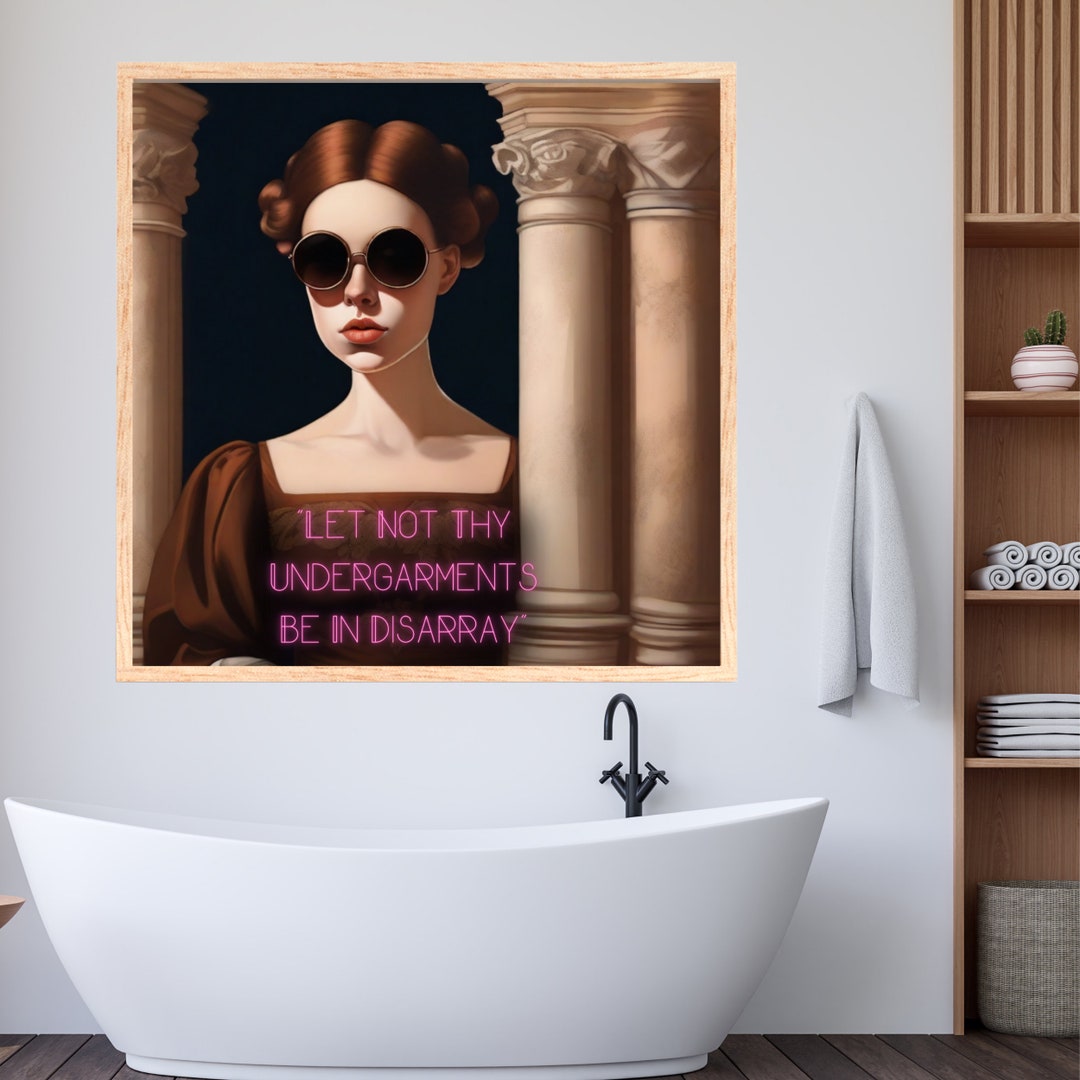 Funny Bathroom Altered Art, Banksy Wall Prints, Trendy Wall Art, Edgy ...