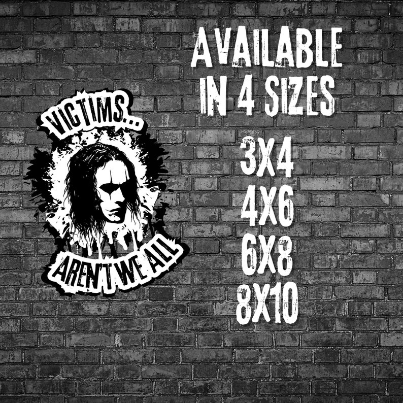 The Crow Vinyl Sticker, Crow Movie Decal, Brandon Lee, Eric Draven ...