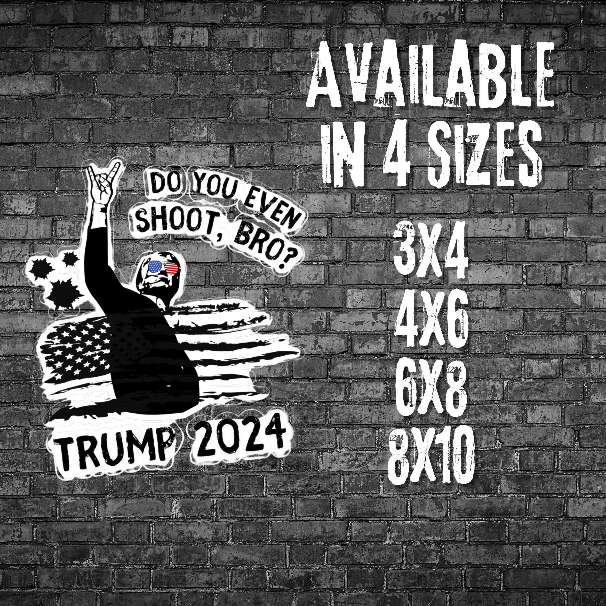 Trump Vinyl Car Sticker, Funny Trump Sticker, Trump Car Decal ...