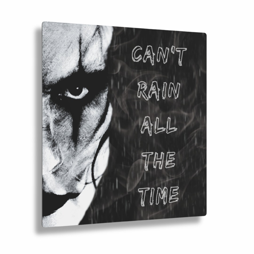 The Crow Wall Art, Gothic Metal Art Sign, Crow Movie Art, Grunge Wall ...