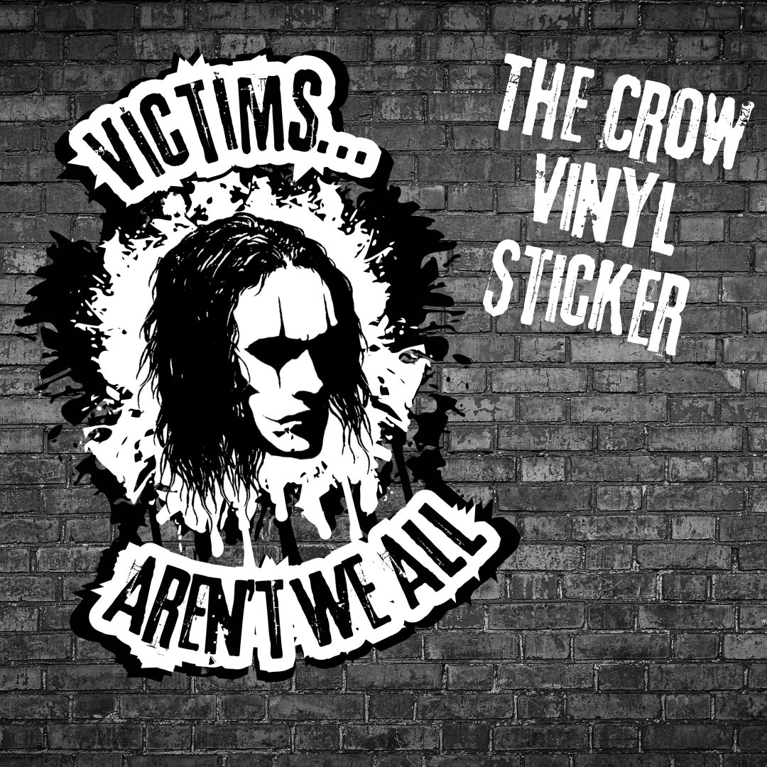 The Crow Vinyl Sticker, Crow Movie Decal, Brandon Lee, Eric Draven ...
