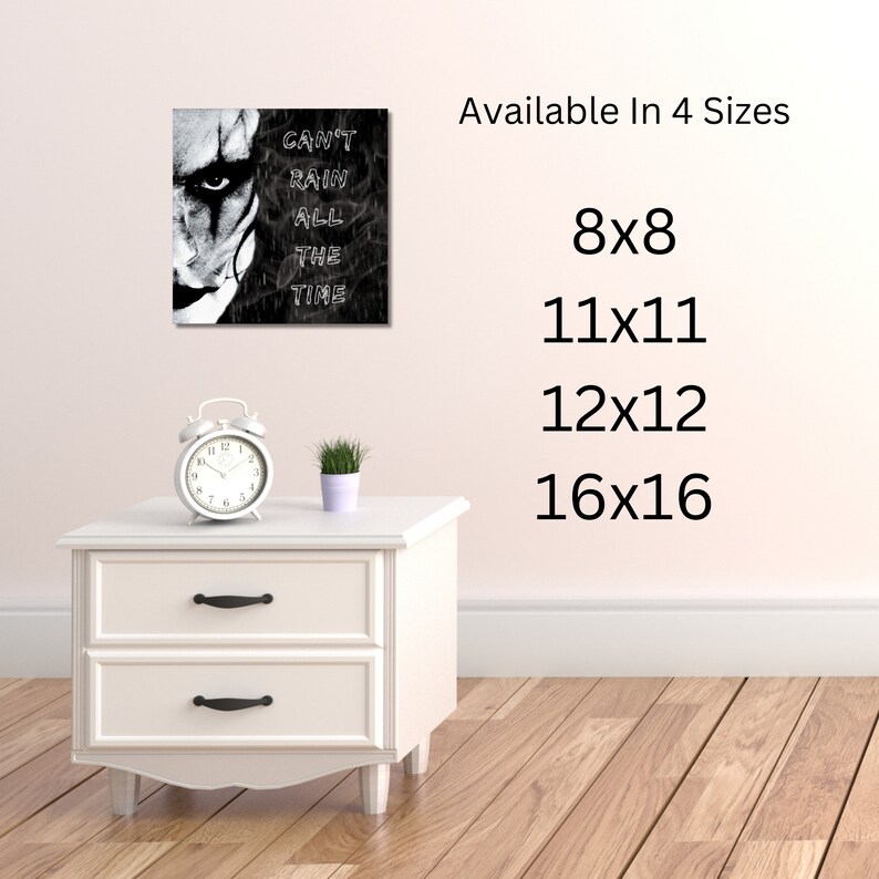 The Crow Wall Art, Gothic Metal Art Sign, Crow Movie Art, Grunge Wall ...