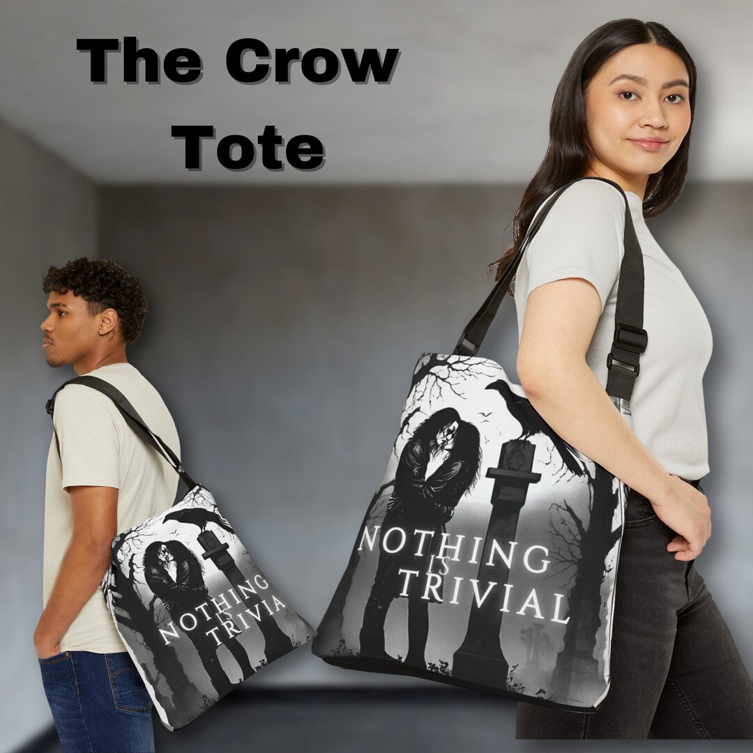 The Crow Adjustable Strap Tote Bag, Crow Bag, the Crow Movie Tote ...