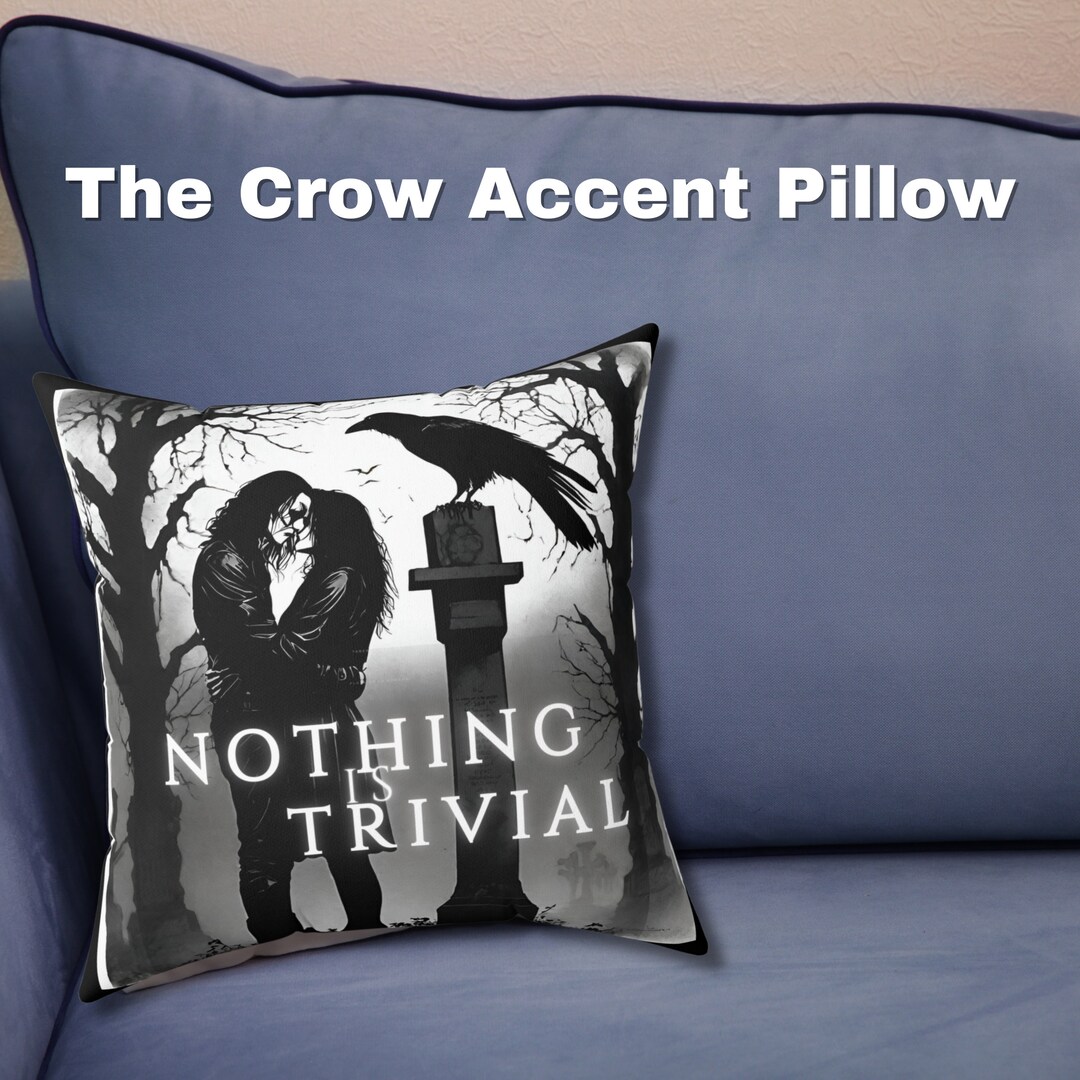 The Crow Movie Square Throw Pillow, the Crow Accent Pillow, the Crow ...