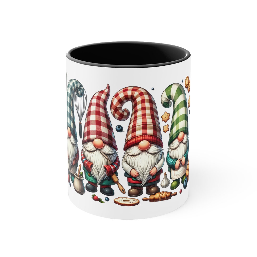 Bakery Gnomes Accent Coffee Mug, Gnome Baking Lover Mug Ceramic Coffee ...