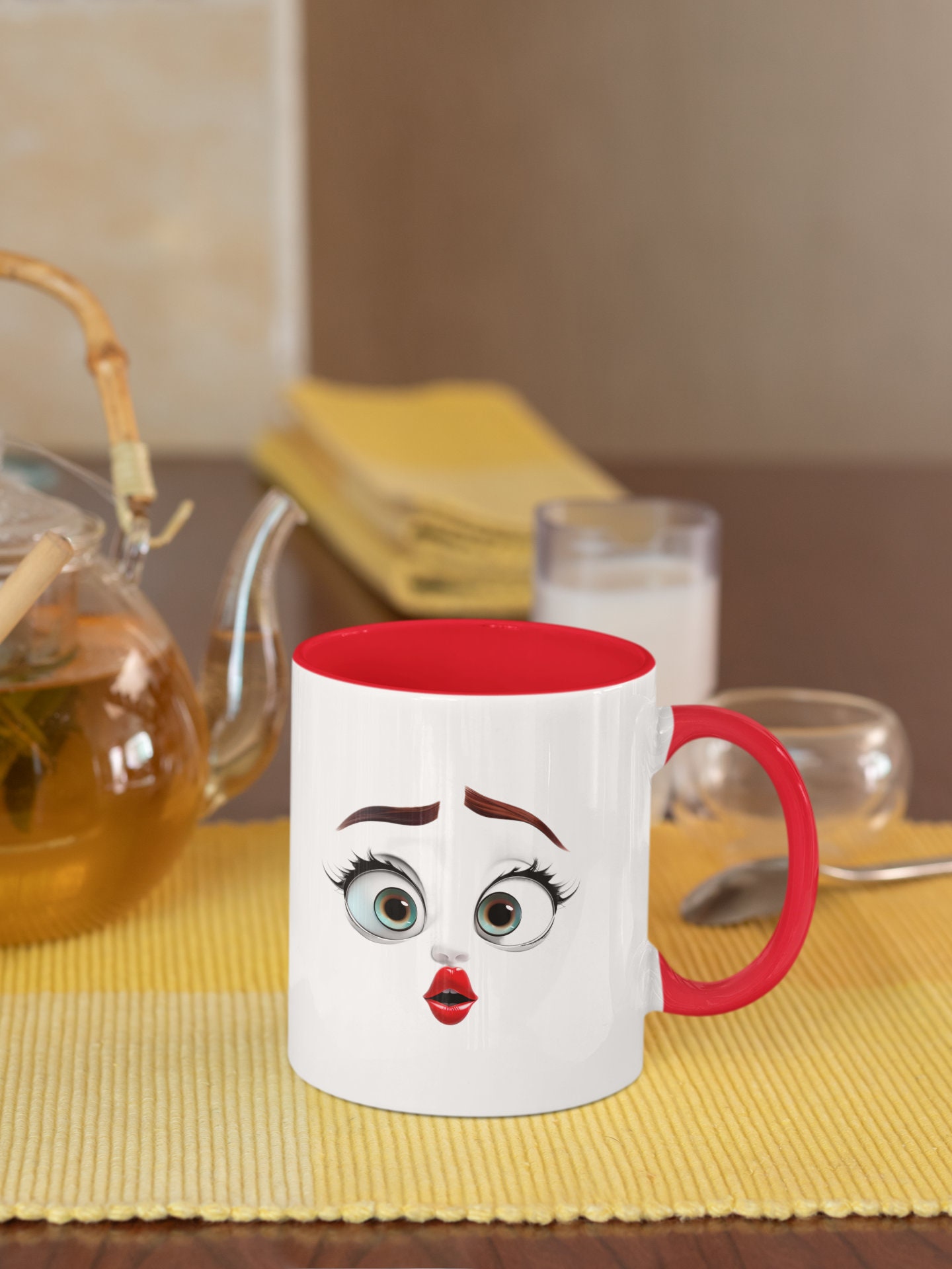 Hilarious Funny Face Mug-hers, ,3D Funny Face Mug, , 3D Mug With Funny ...