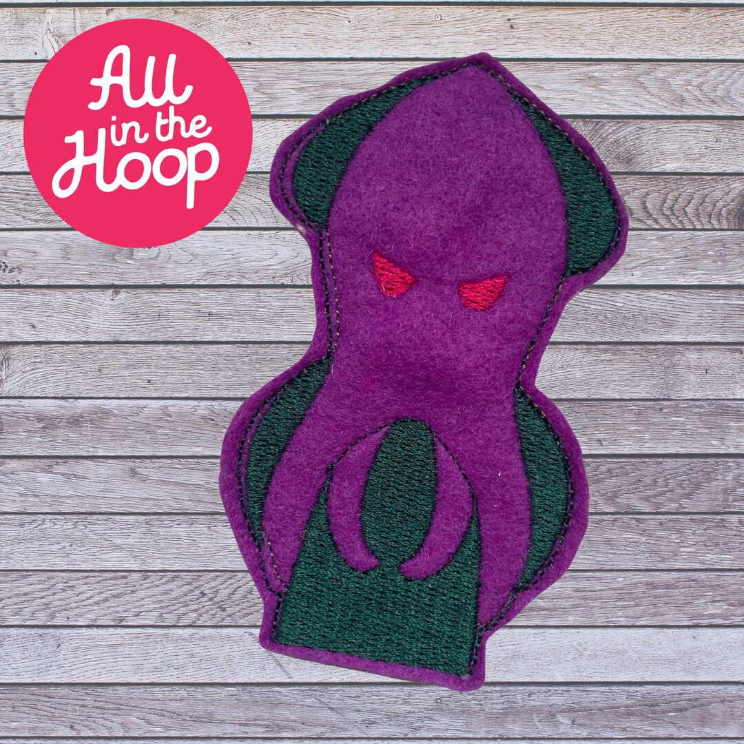In the Hoop Fantasy Finger Puppet Cthulhu, Machine Embroidery Designs ...