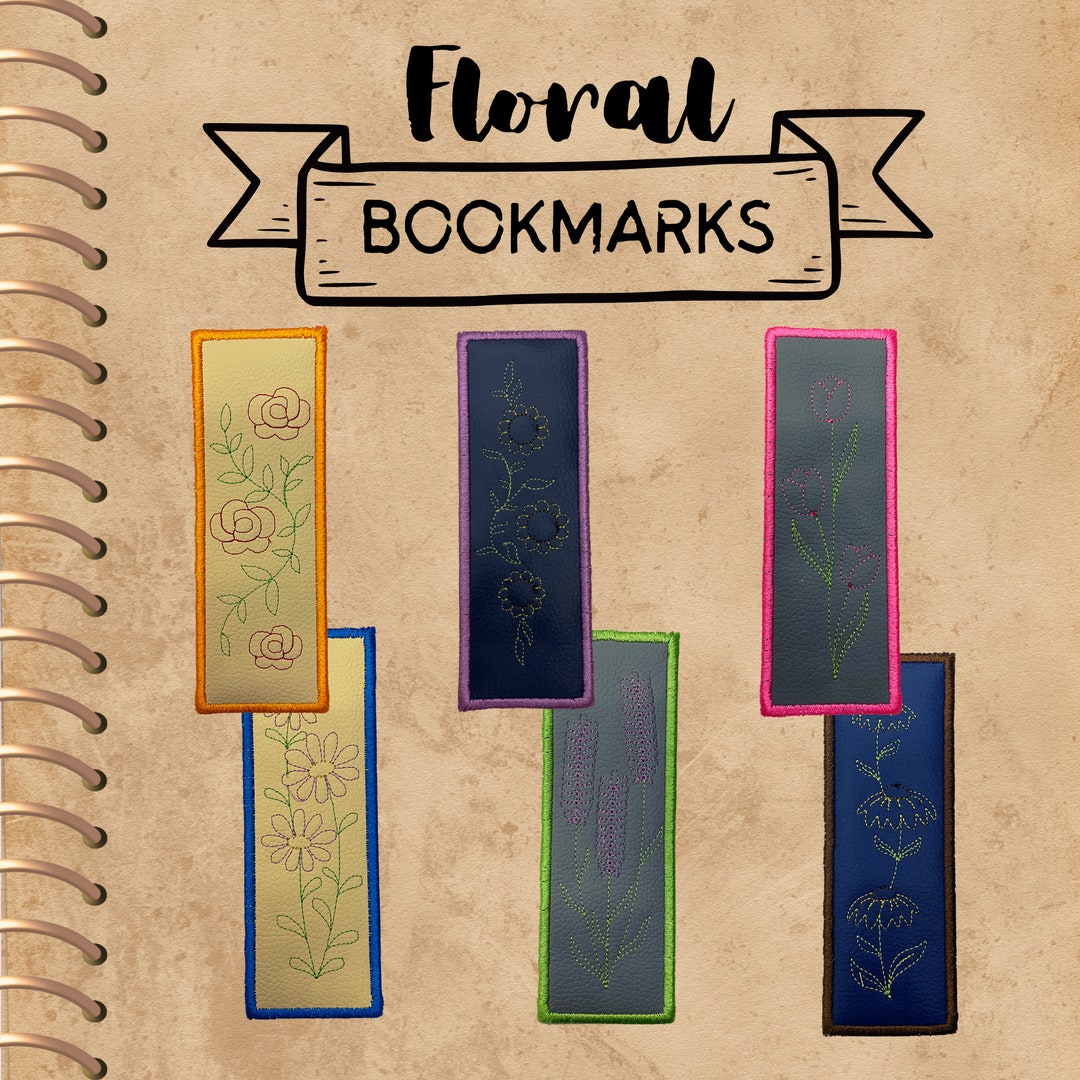 In the Hoop Floral Bookmarks Pack, Machine Embroidery Designs, Brother ...