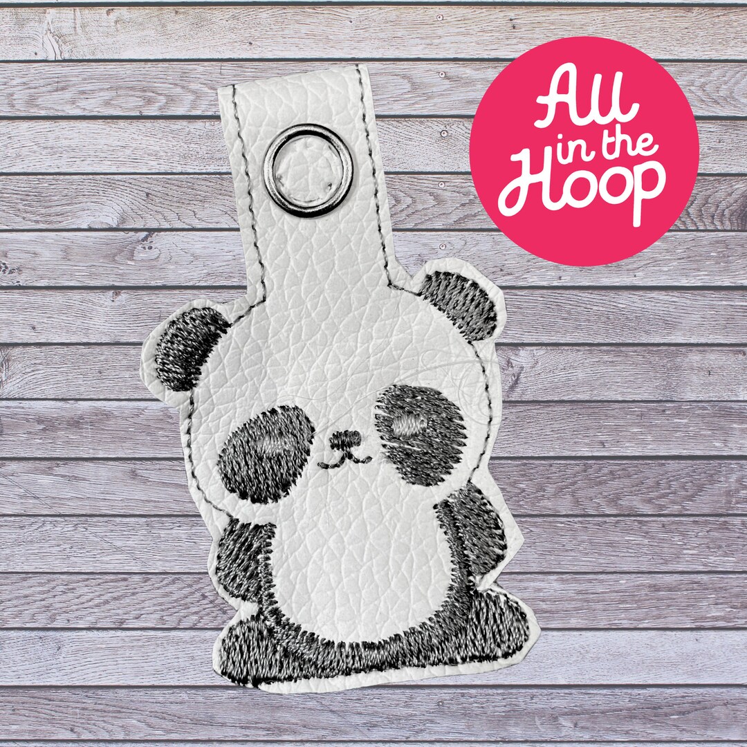 In the Hoop Key Fob Panda, Animals Machine Embroidery Designs, Brother ...