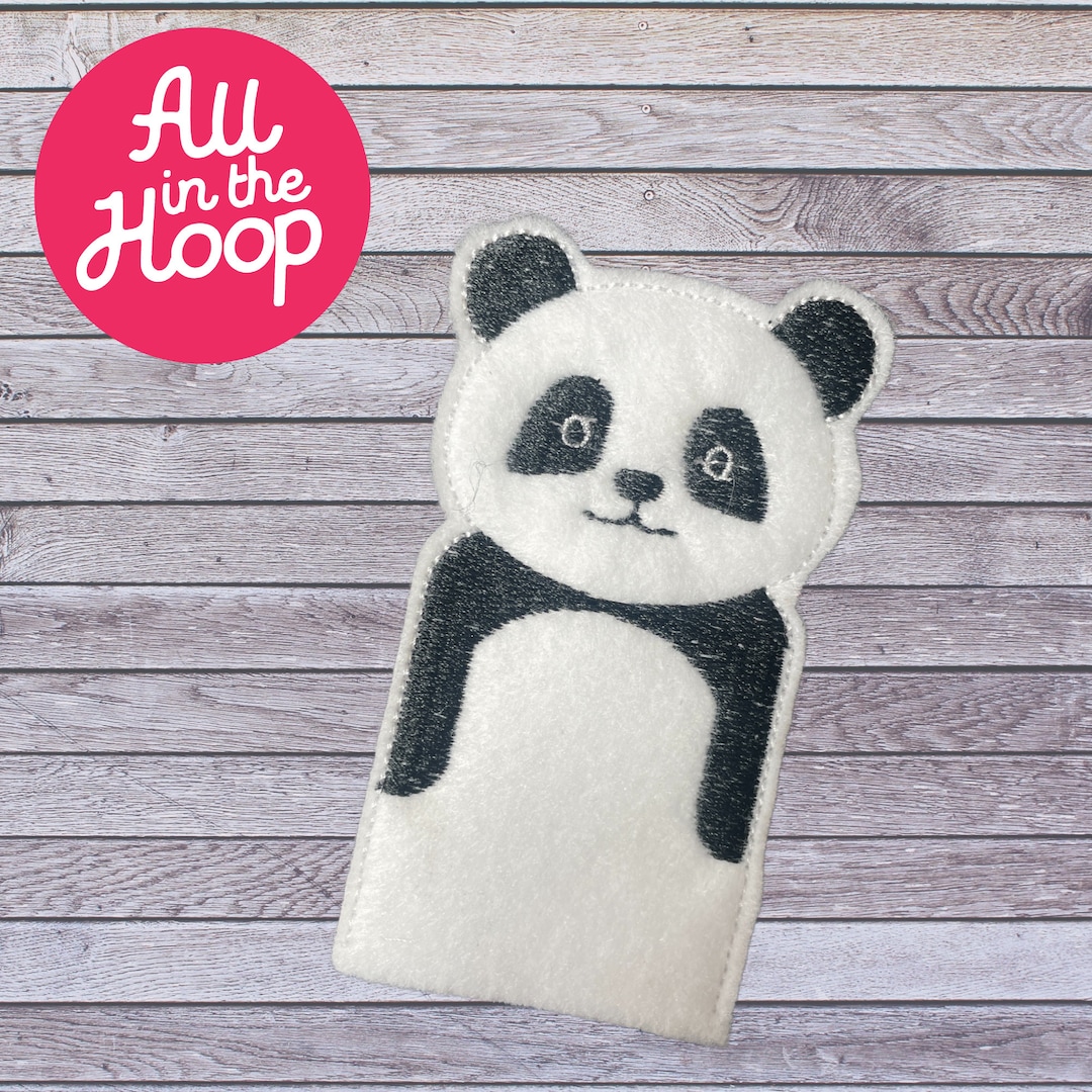 In the Hoop Finger Puppet Panda, Machine Embroidery Designs, Brother ...