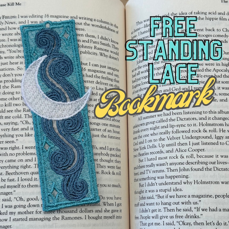 In the Hoop Free Standing Lace Beautiful Moon Bookmark, Machine ...